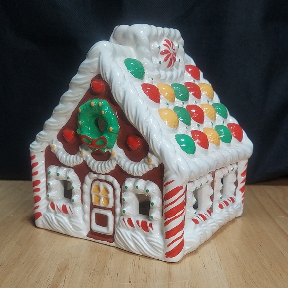 Avon | Holiday | Vintage Avon Christmas Gingerbread Candy House Ceramic ...